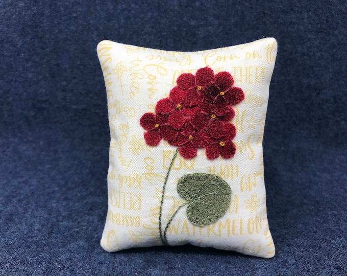 Kit; Fun Geranium Bowl Filler Wool Applique Kit Wool Felt Pattern Penny ...
