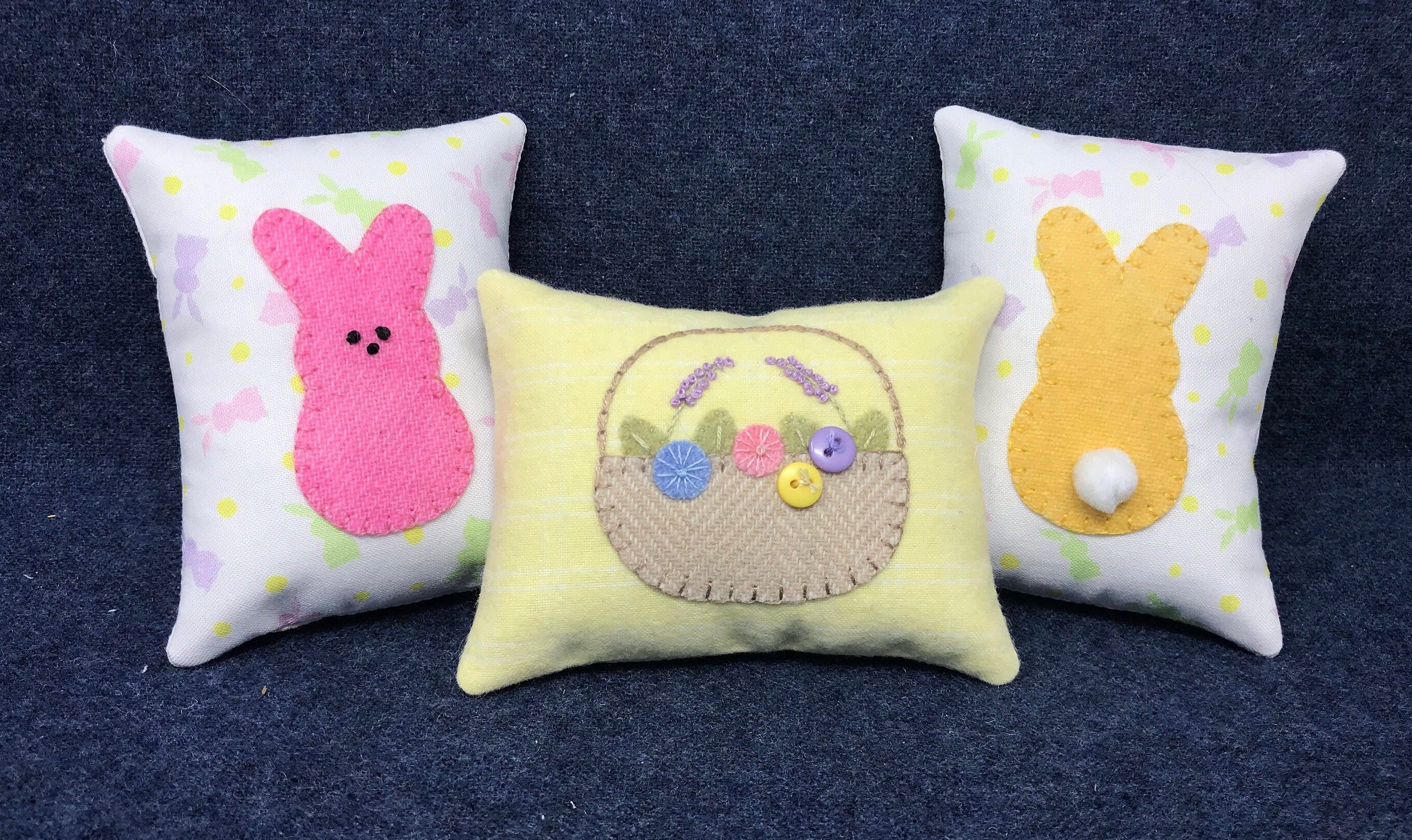 Kit Sweet Peep Bowl Filler Wool Applique Kit Pattern Penny Rug Wool ...