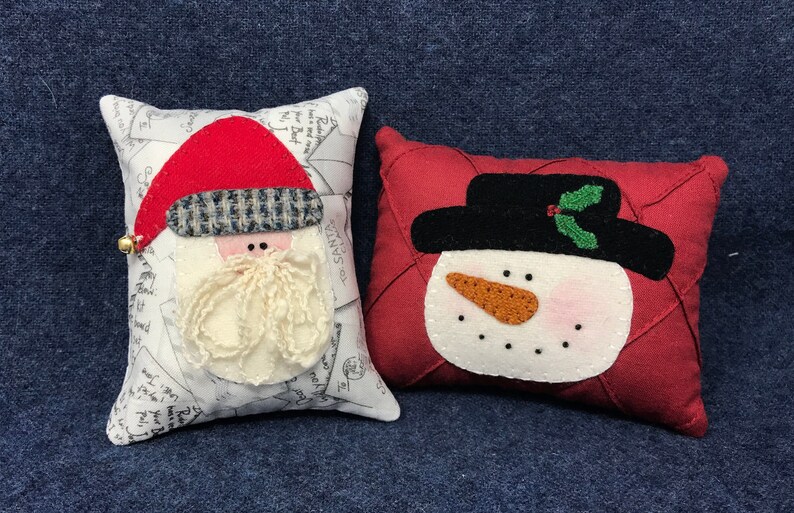 Kit Sweet Little Santa Ornament/bowl Filler Wool Applique Kit Wool Felt ...