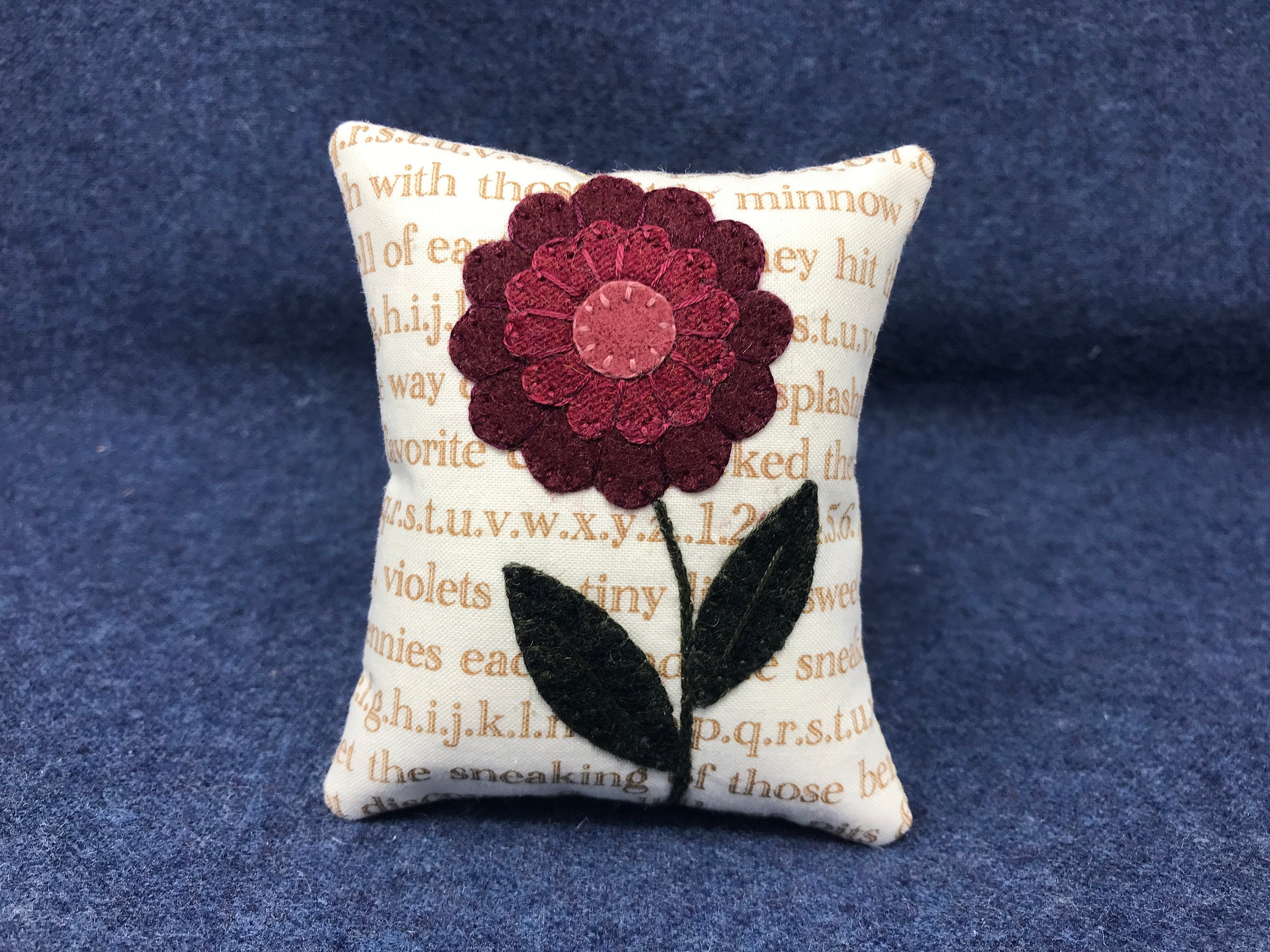 Kit Fun Zinnia Bowl Filler Wool Applique Kit Wool Felt Pattern Penny ...