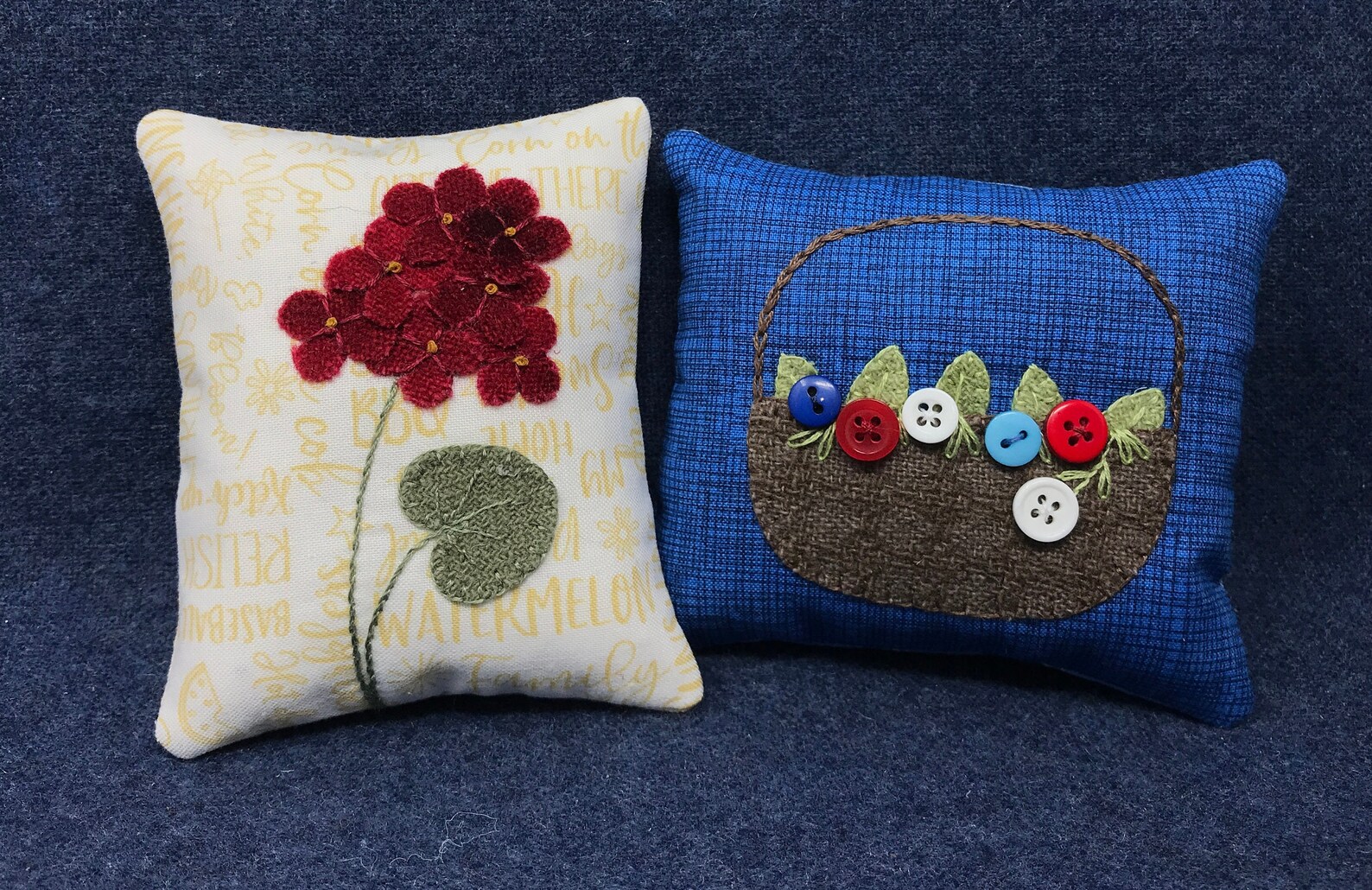 Kit Fun Geranium Bowl Filler Wool Applique Kit Wool Felt - Etsy