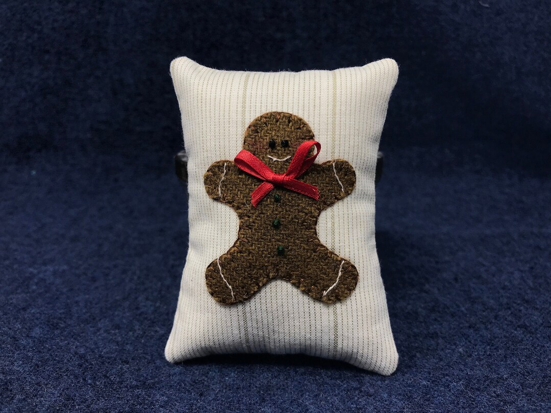 Kit; Sweet Little Gingerbread Man Ornament/bowl Filler Wool Applique ...