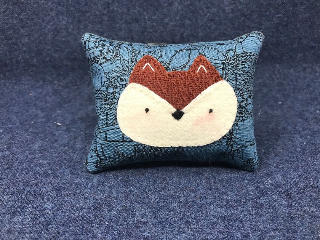 Kit; Fun Fox Bowl Filler Wool Applique Kit Pattern Penny Rug Wool Felt ...