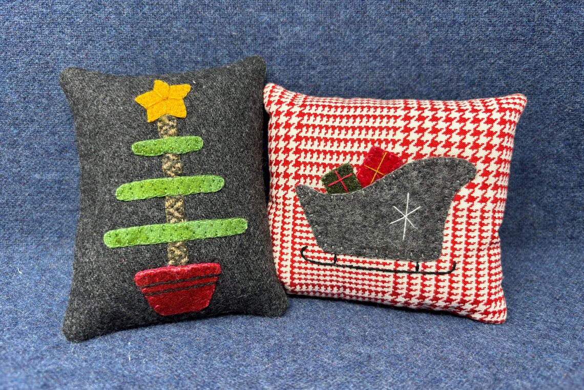 Kit; Fun Prim Tree Bowl Filler/ornament Wool Applique Kit Wool Felt ...