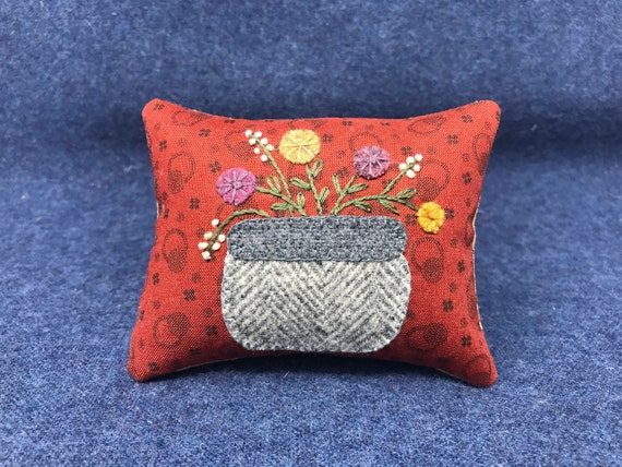 Kit Bushel of Flowers Bowl Filler Wool Applique Kit Wool Felt - Etsy