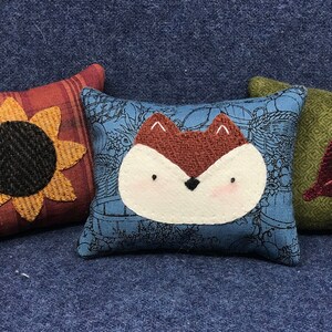 Kit; Fun Fox Bowl Filler Wool Applique Kit Pattern Penny Rug Wool Felt ...