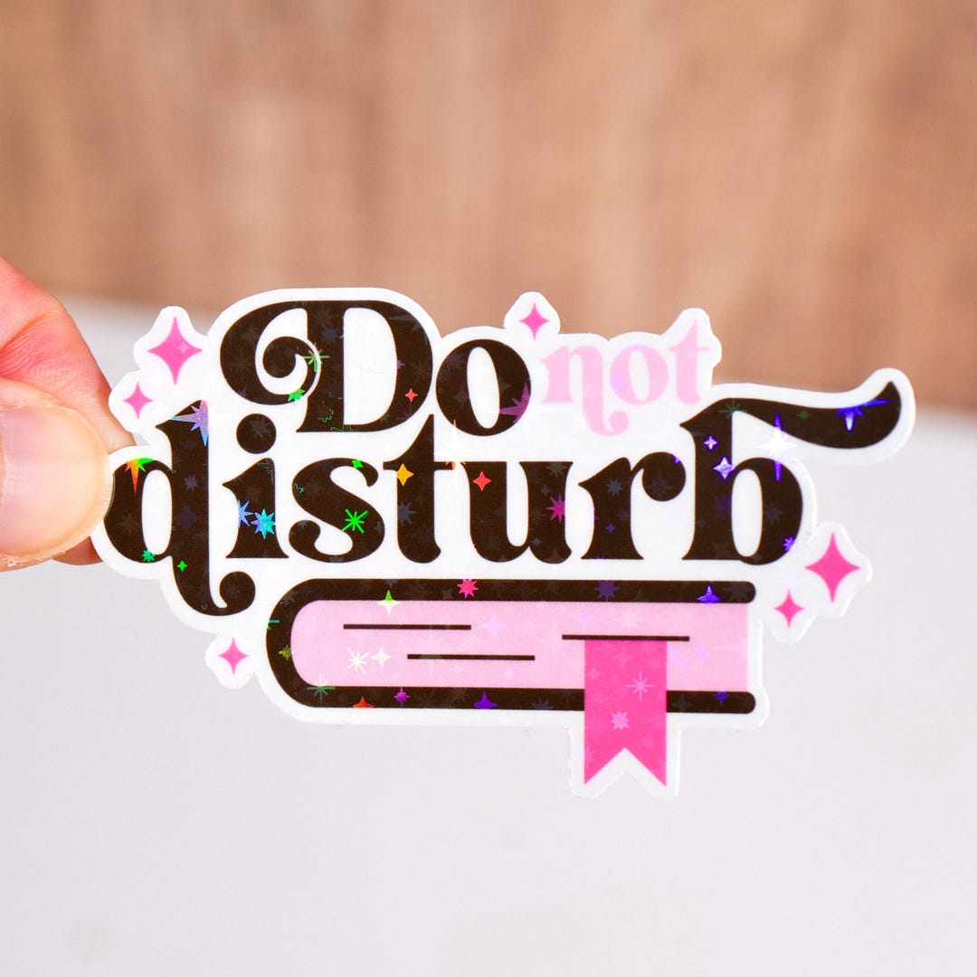 Do Not Disturb Sticker, Kindle Sticker, Book Sticker, Bookish Sticker ...