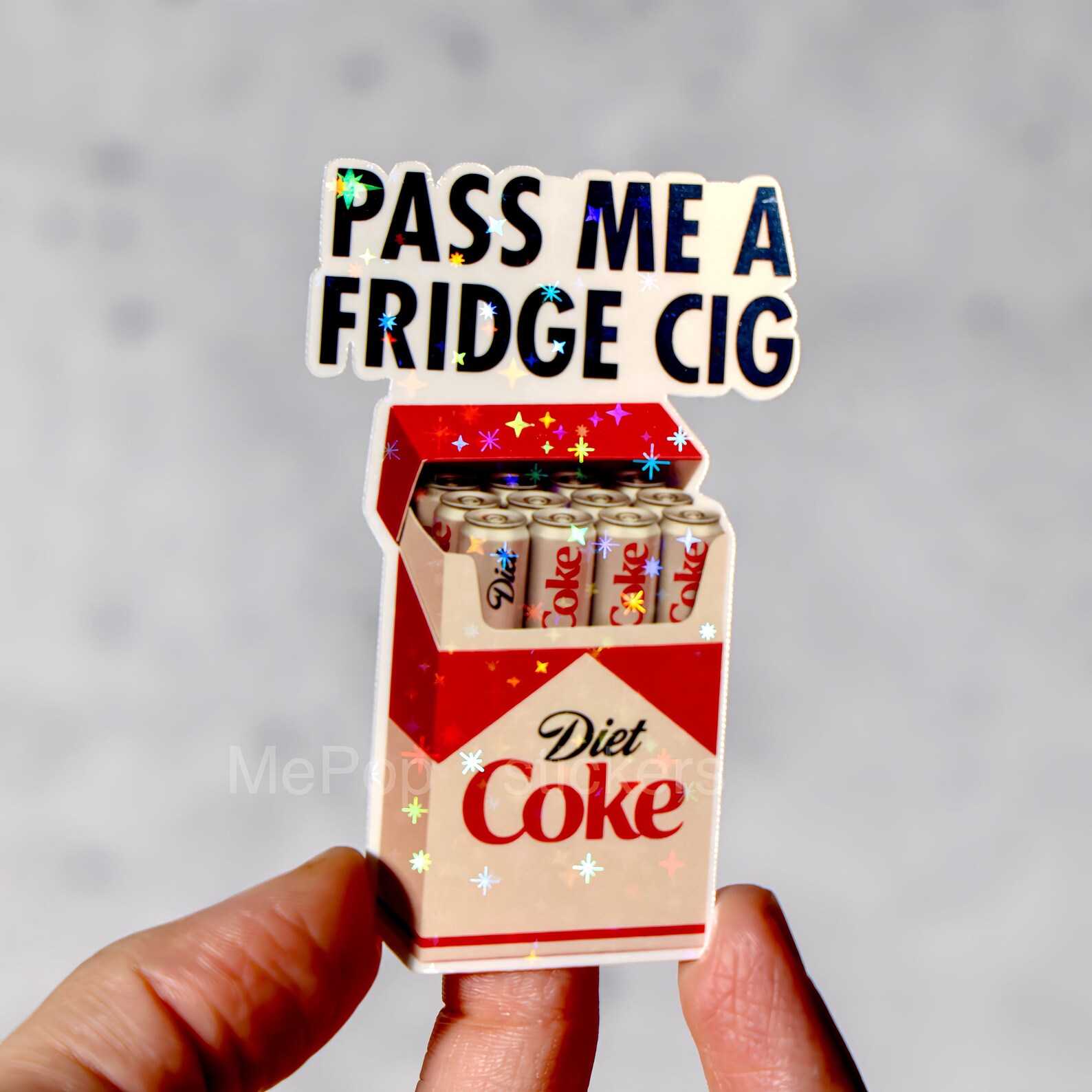 Diet Coke Can Pack Sticker, Humorous Quote, Sticker for Adult ...