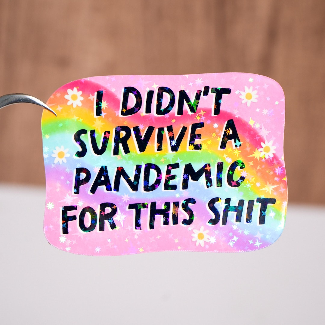 I Didn't Survive Sticker: Pandemic Quote, Waterproof Laptop Decal - Etsy