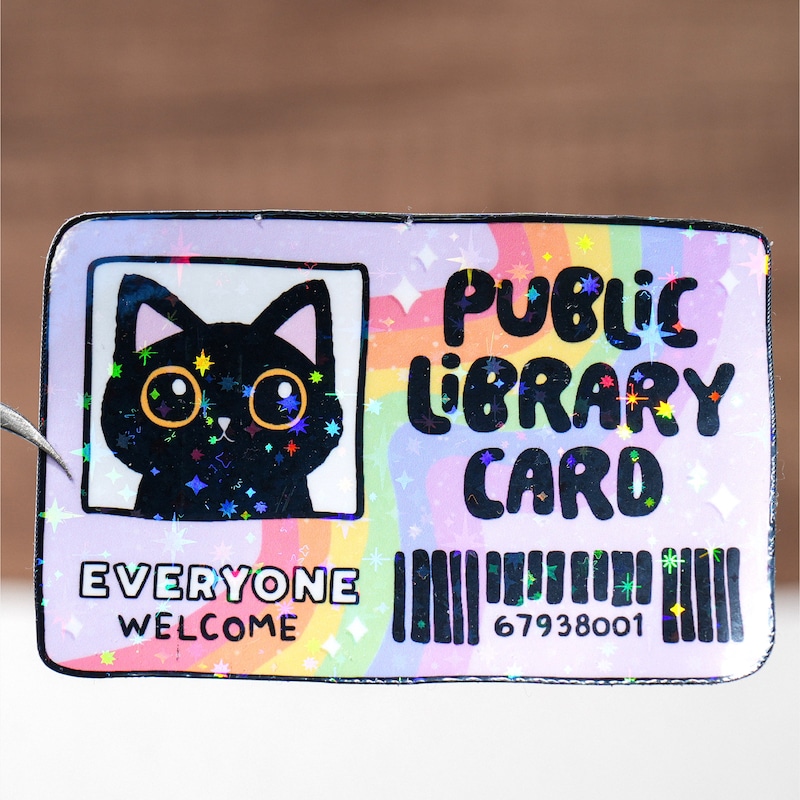 Library Sticker - Etsy