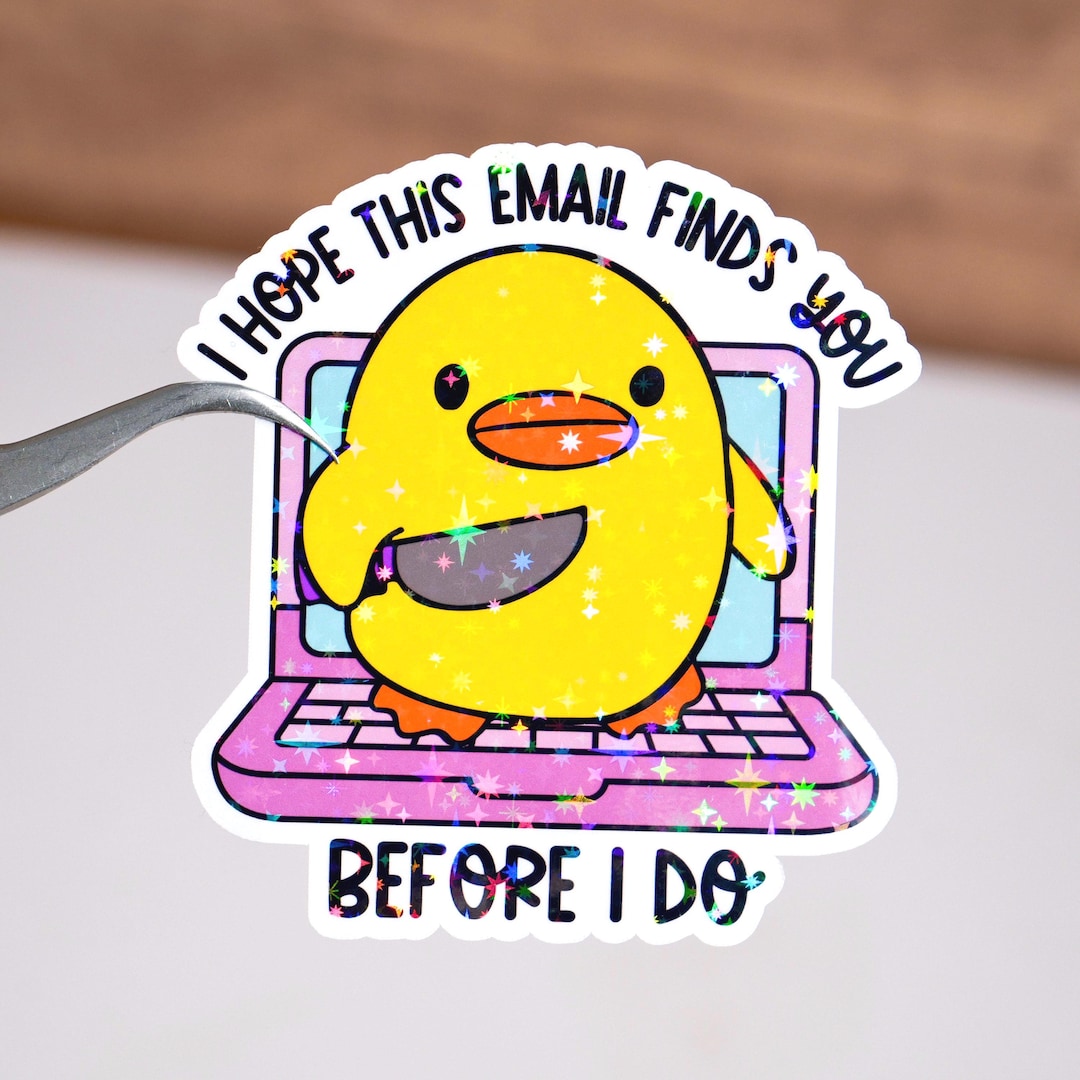 I Hope This Email Finds You Before I Do Sticker, Waterproof Funny Decal ...