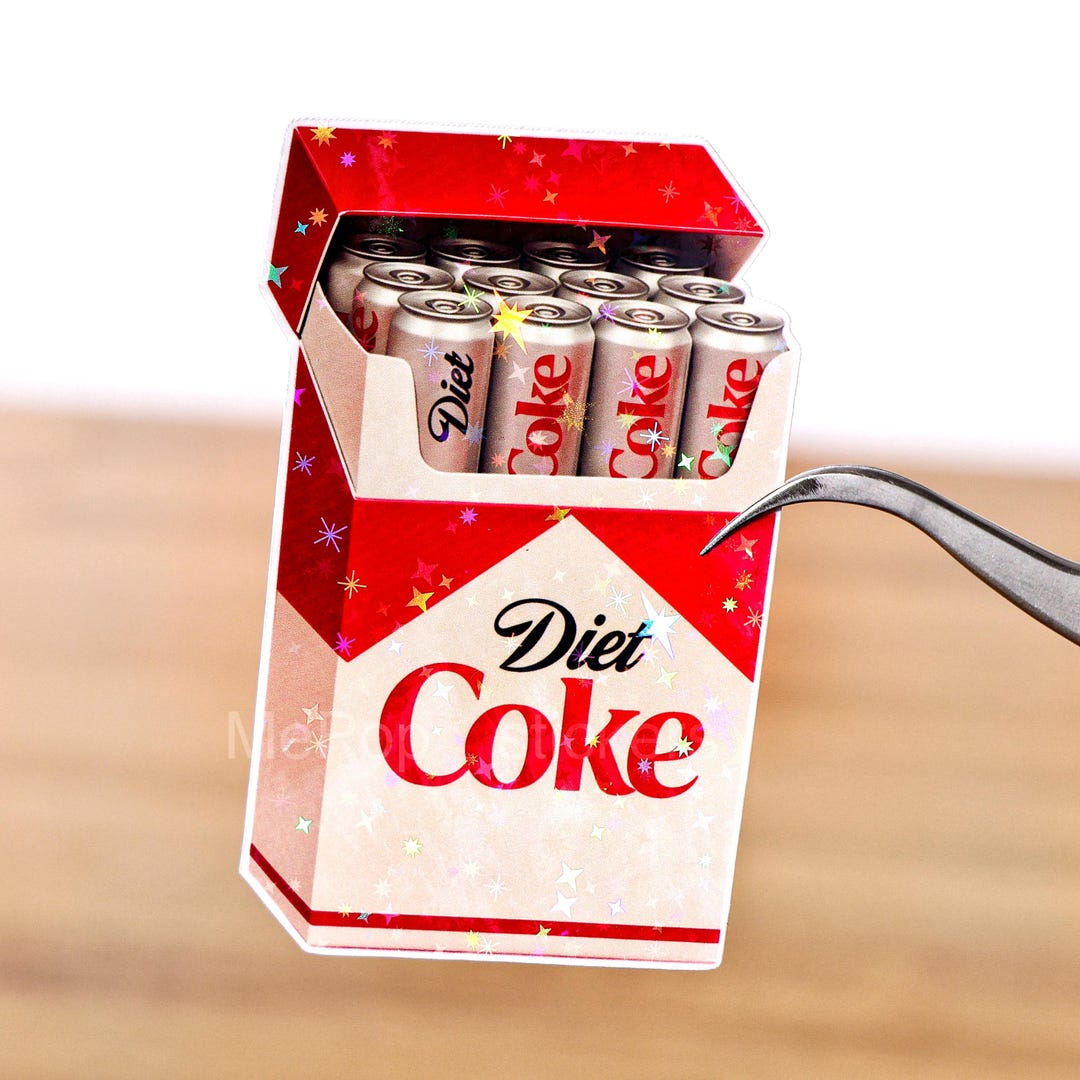 Diet Coke Can Pack Sticker, Humorous Quote, Sticker for Adult ...