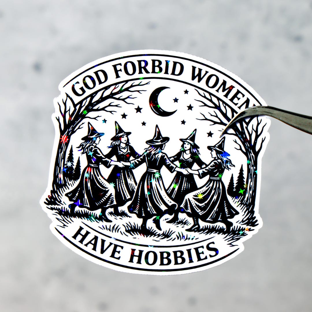 God Forbid Women Have Hobbies Sticker, Waterproof, Democrat Laptop ...