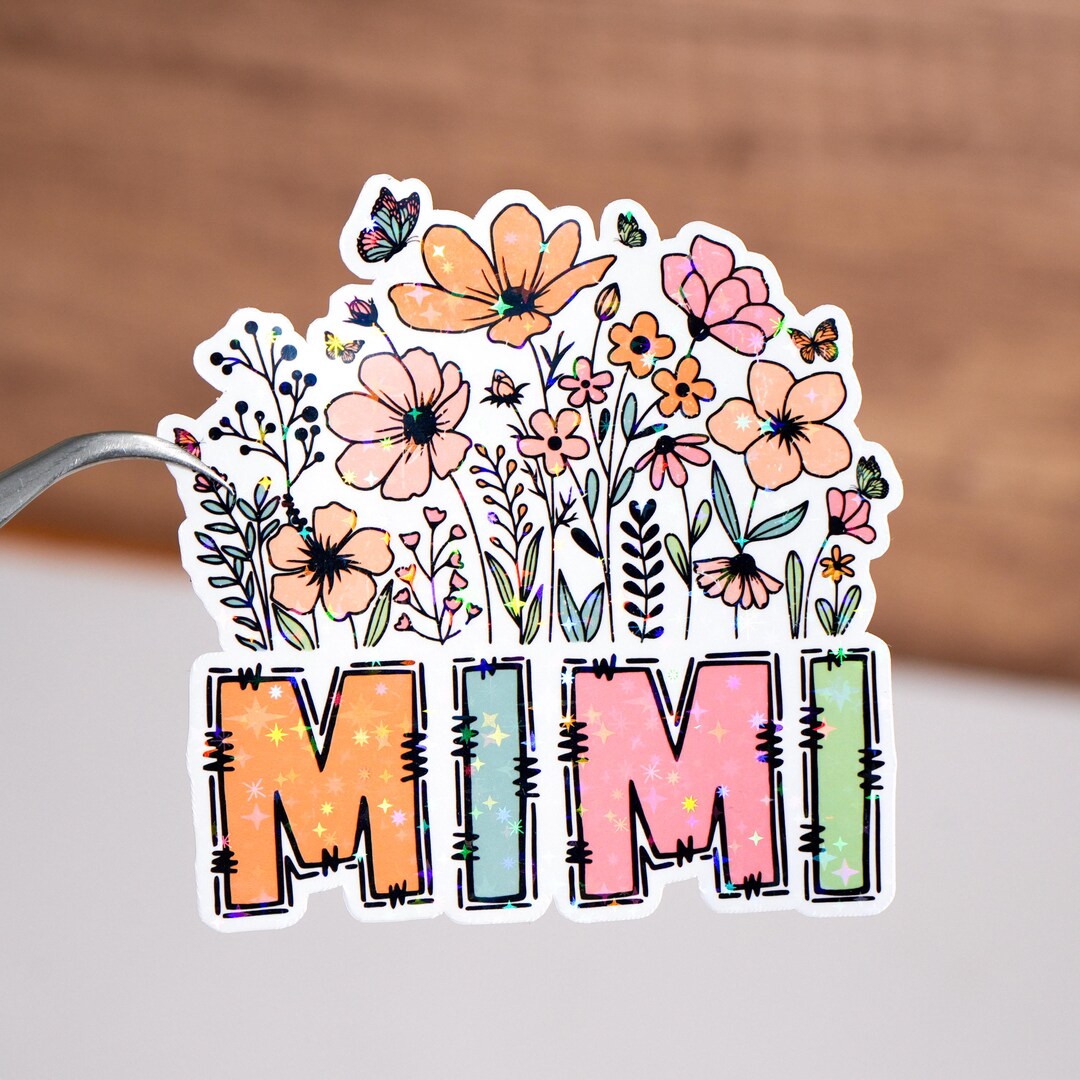 Floral Mimi Sticker, Gift for Grandma, Coquette Mama, Cool Mom Club ...