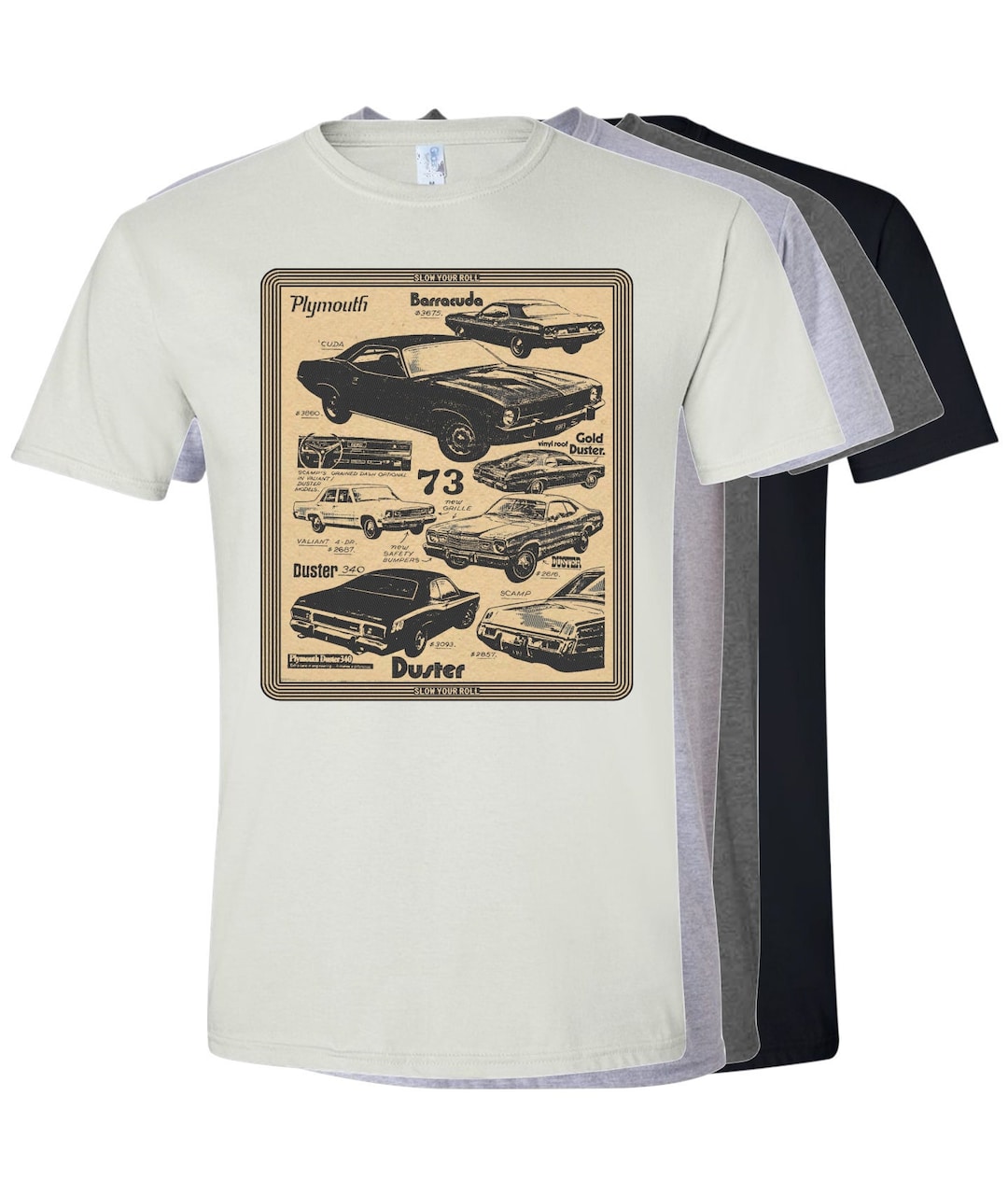 Plymouth Barracuda 1973 Classic Muscle Car Shirt - Vintage Design ...