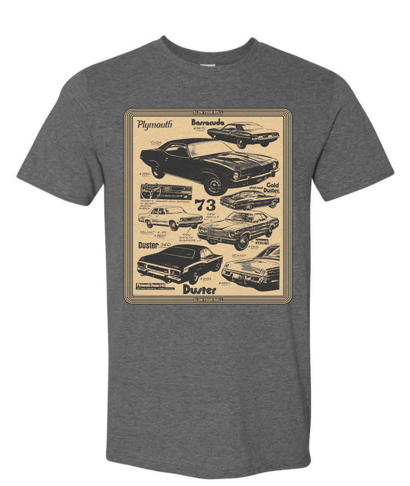 Plymouth Barracuda 1973 Classic Muscle Car Shirt - Vintage Design ...