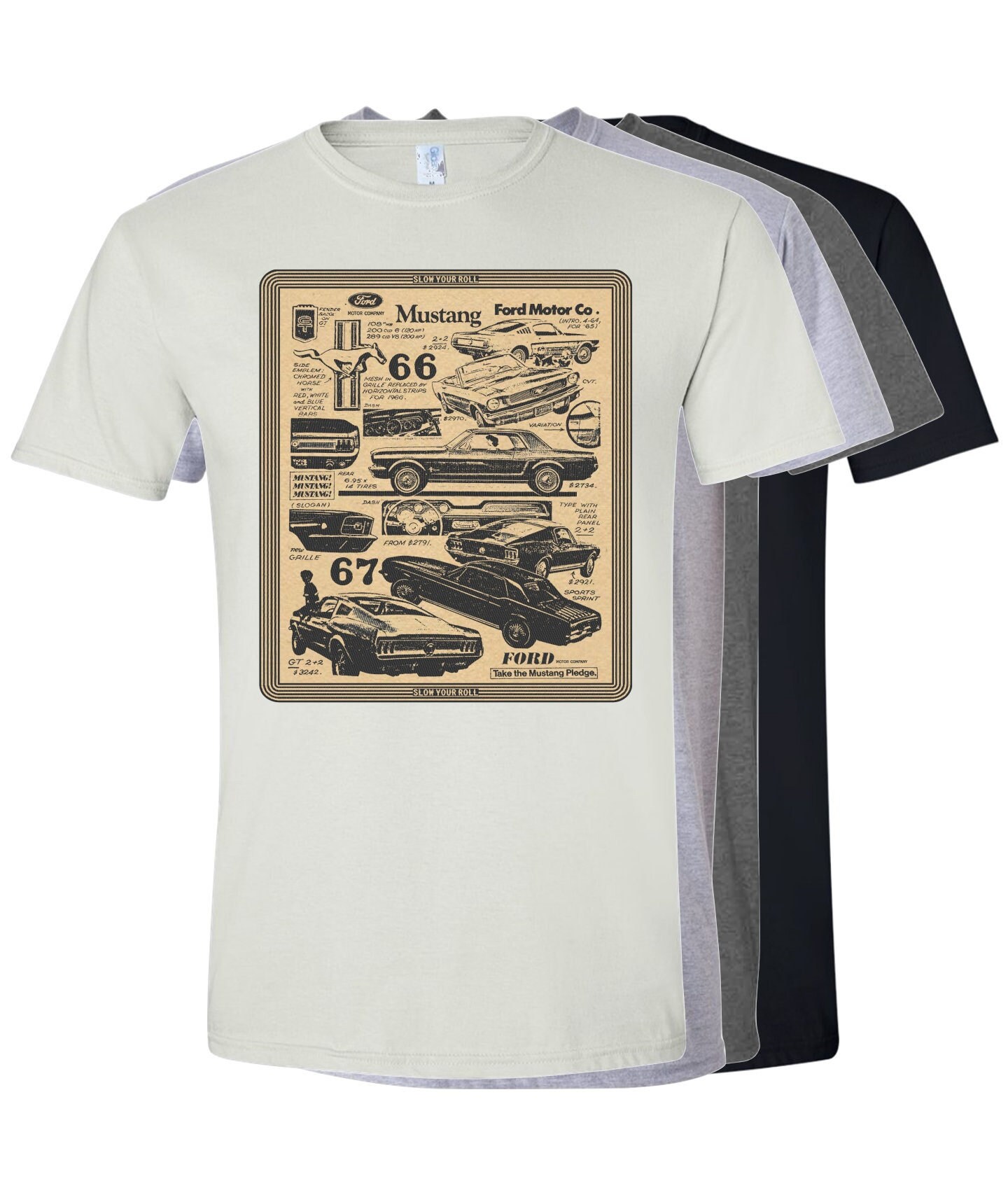 Ford Mustang 1966 Classic Muscle Car Shirt - Vintage Inspired Design ...