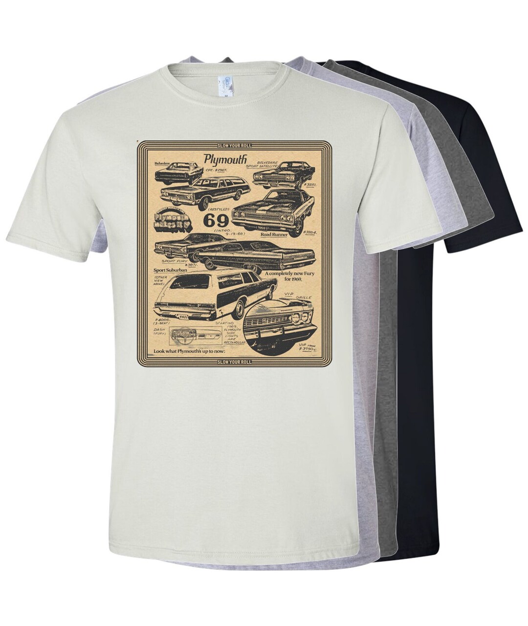 Plymouth Roadrunner 1969 Classic Muscle Car Shirt - Vintage Design ...