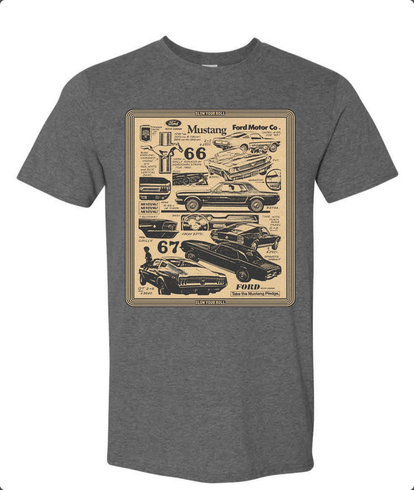 Ford Mustang 1966 Classic Muscle Car Shirt - Vintage Inspired Design ...