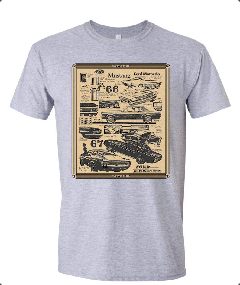 Ford Mustang 1966 Classic Muscle Car Shirt - Vintage Inspired Design ...