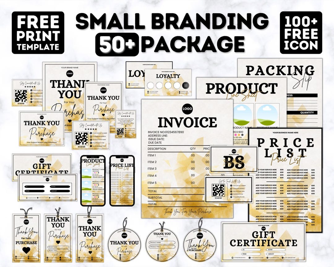 Qr Code Sign for Small Business I Canva Template Editable, Price List ...