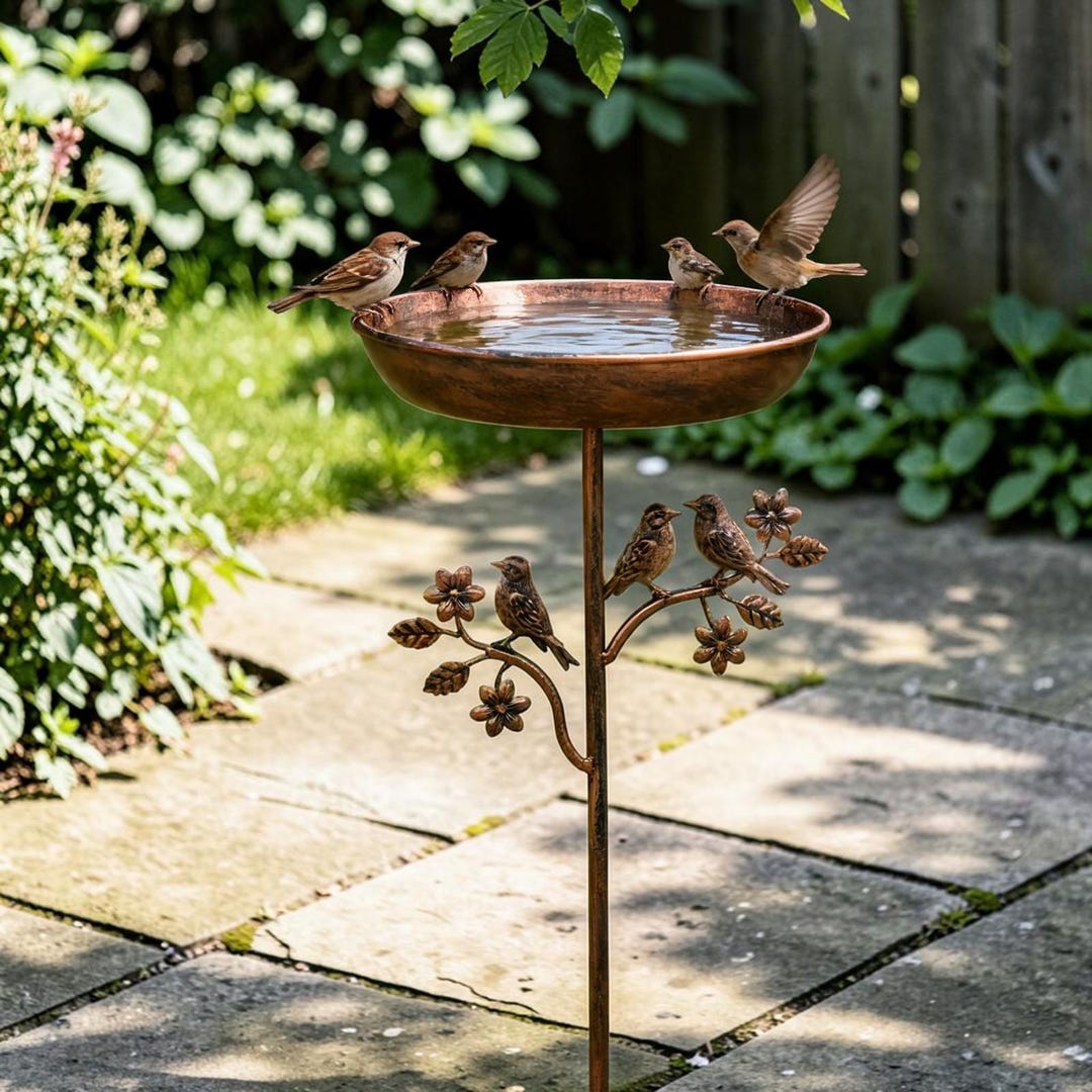 Vintage Metal Bird Bath – Rustic Garden Decor - Etsy Australia