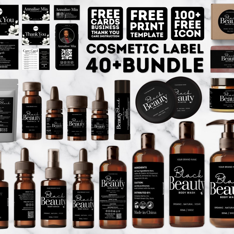 Cosmetic Labels - Etsy