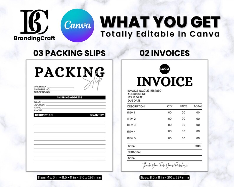 50+ Small Business Branding Templates: Invoice, Packing Slip, Business ...
