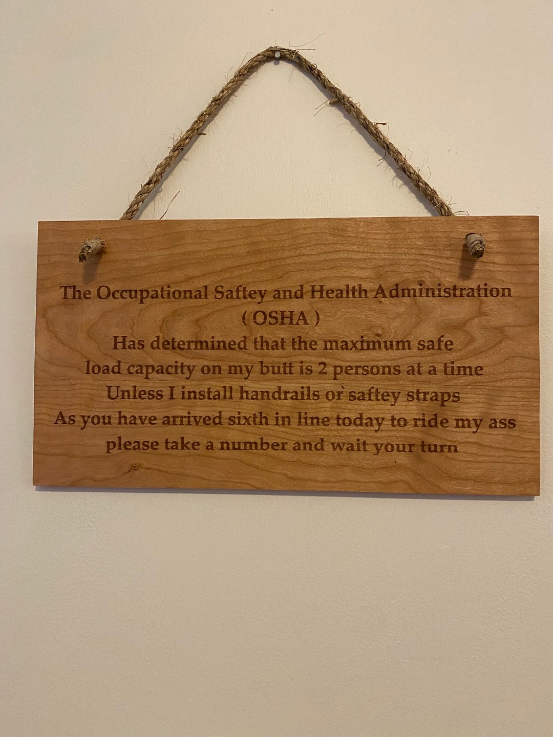 Humorous OSHA Notice Office Wall Sign - Etsy