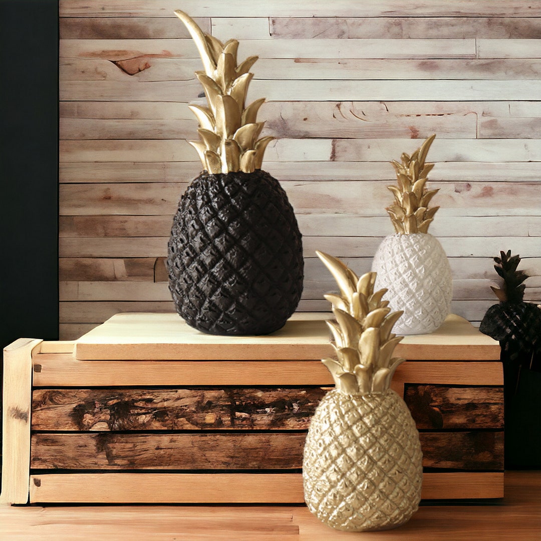 Pineapple Statue Gold Pineapple Sculpture, Pineapple Home Decor, Gold Pineapple Statue ...