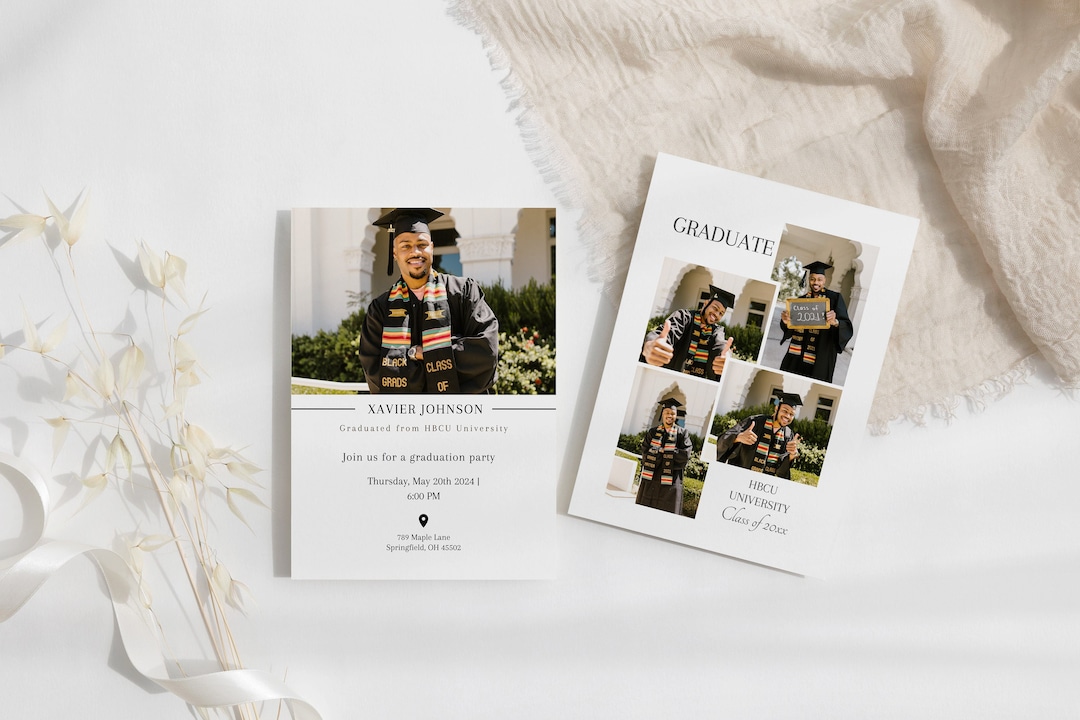 Personalized Digital Graduation Invitations College & Senior Grad ...