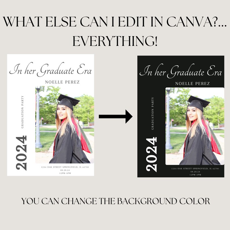 Personalized Digital Graduation Invitations College & Senior Grad ...