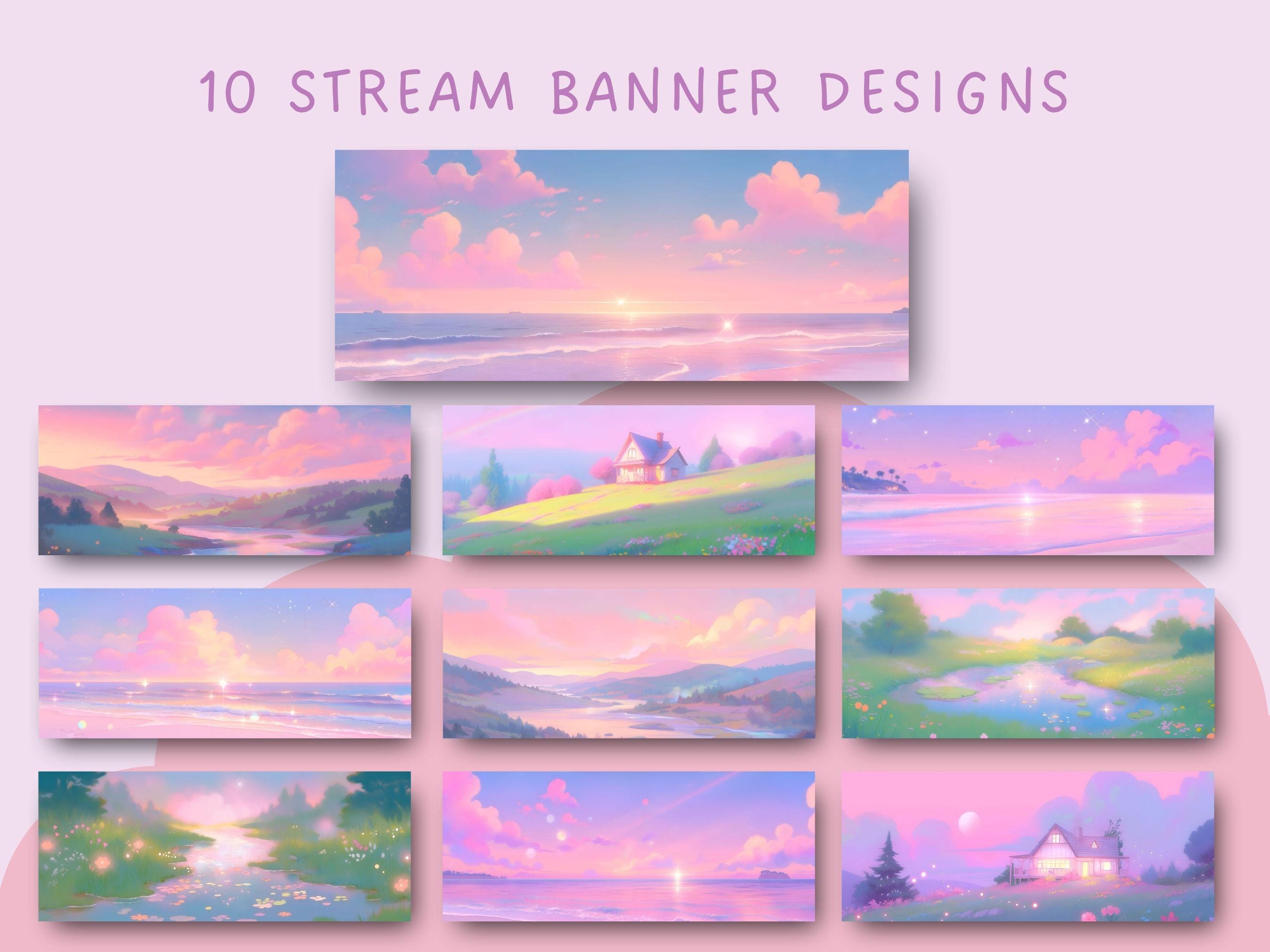 Dreamy Twitch Banners Ethereal Aesthetic Streaming Banner Anime Banner ...