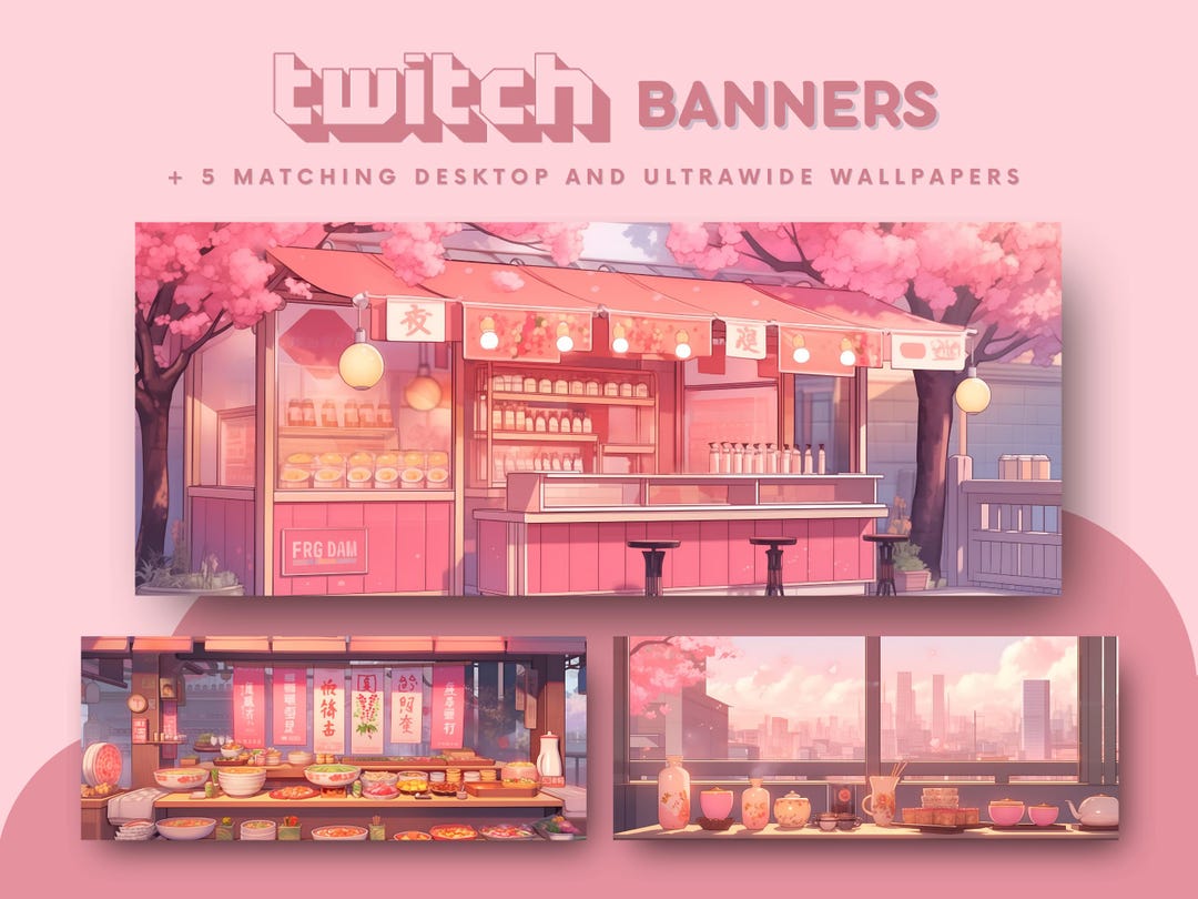Japanese Style Twitch Banners Arcade Wallpaper Lofi Twitch Banner ...