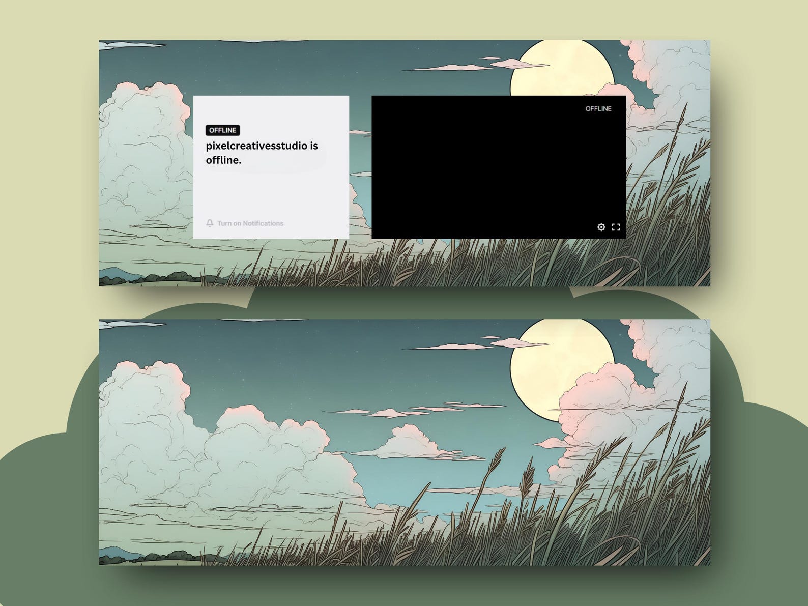 Matcha Green Twitch Banners Cozy Twitch Banner Twitch Stream Banner ...