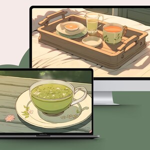 Matcha Green Desktop Wallpaper Matcha Wallpaper Green Wallpaper Light ...