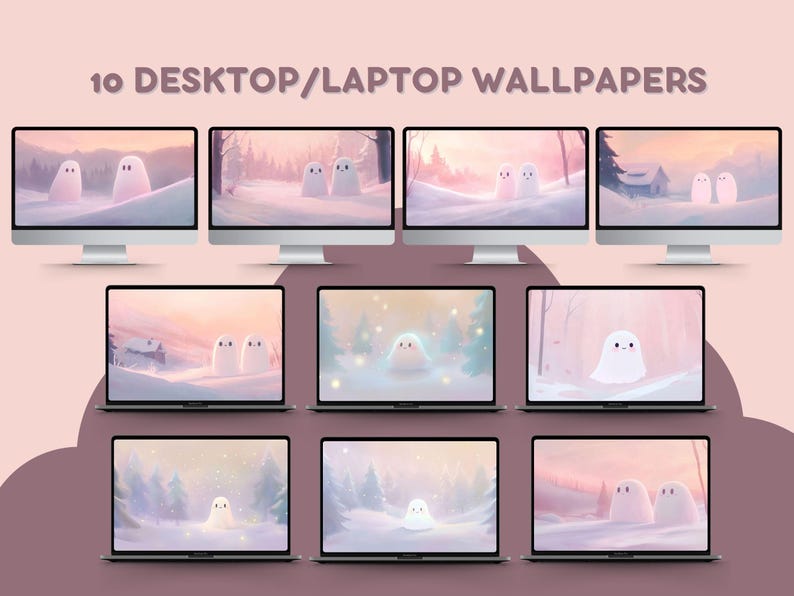 Winter Ghost Desktop Wallpaper Spooky Desktop Christmas Pc Wallpaper ...