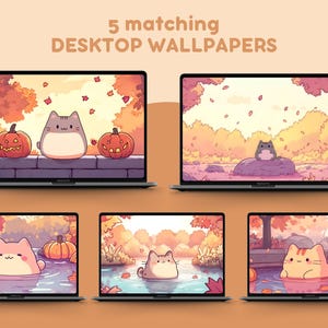 Kawaii Autumn Cats Twitch Banners Streaming Banners Fall Banner Bundle ...