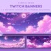 Purple Sky Streaming Banners Purple Aesthetic Night Sky Overlay Purple ...