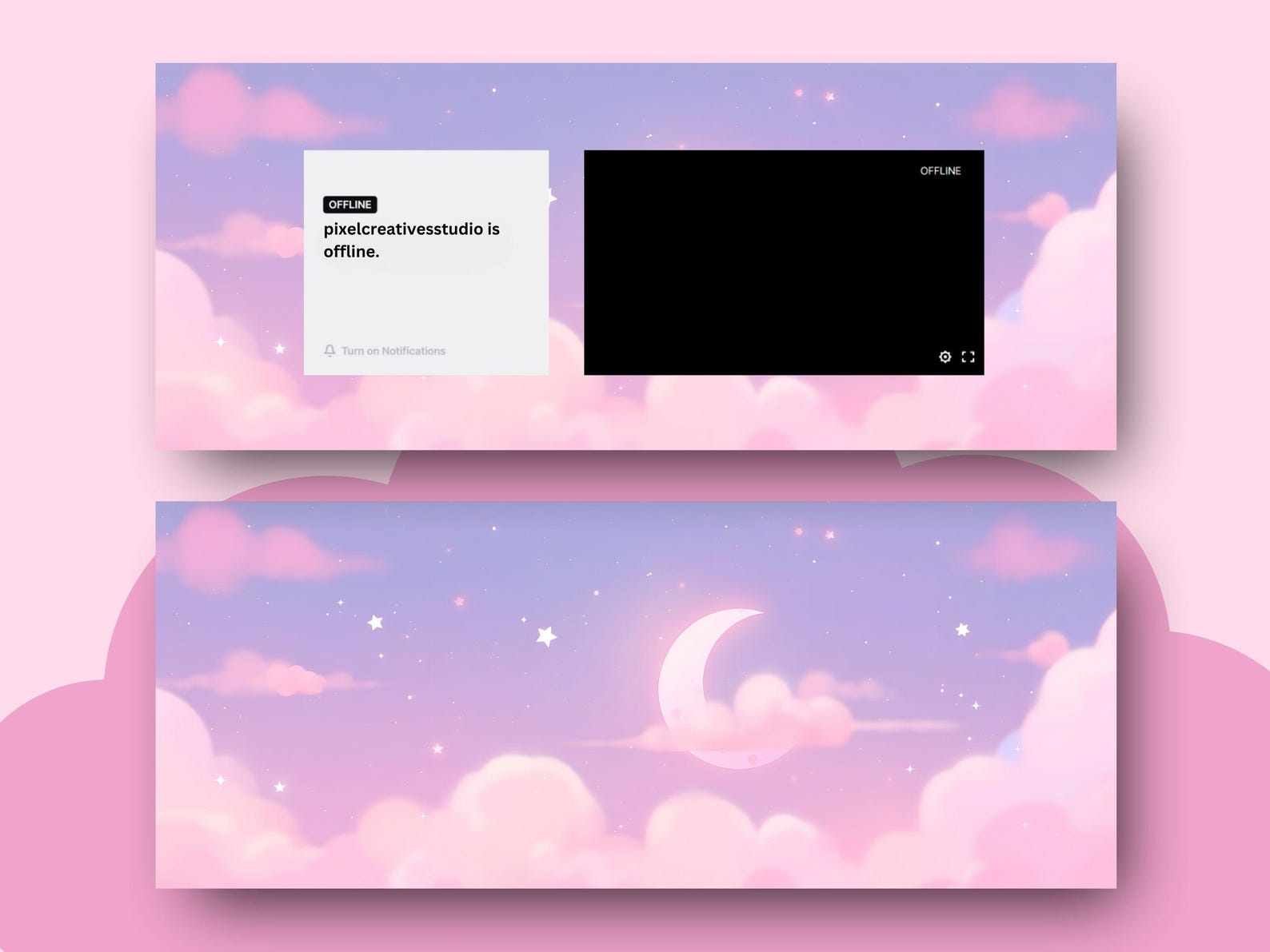 Dreamy Clouds Twitch Banner Pastel Sky Streaming Banner Cozy Twitch ...