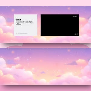Dreamy Clouds Twitch Banner Pastel Sky Streaming Banner Cozy Twitch ...