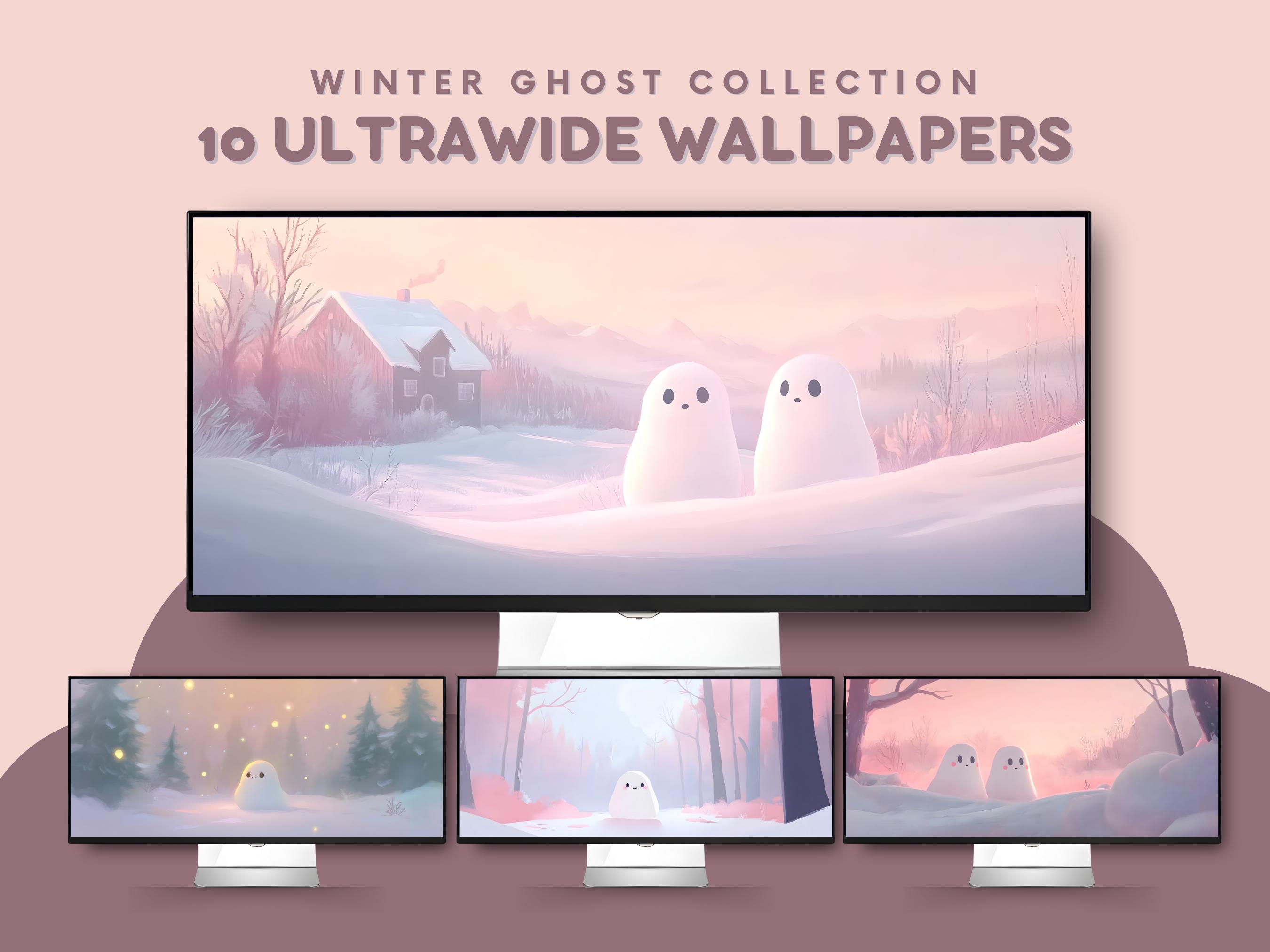Winter Ghost Ultrawide Wallpaper Spooky Winter Christmas Wallpaper ...
