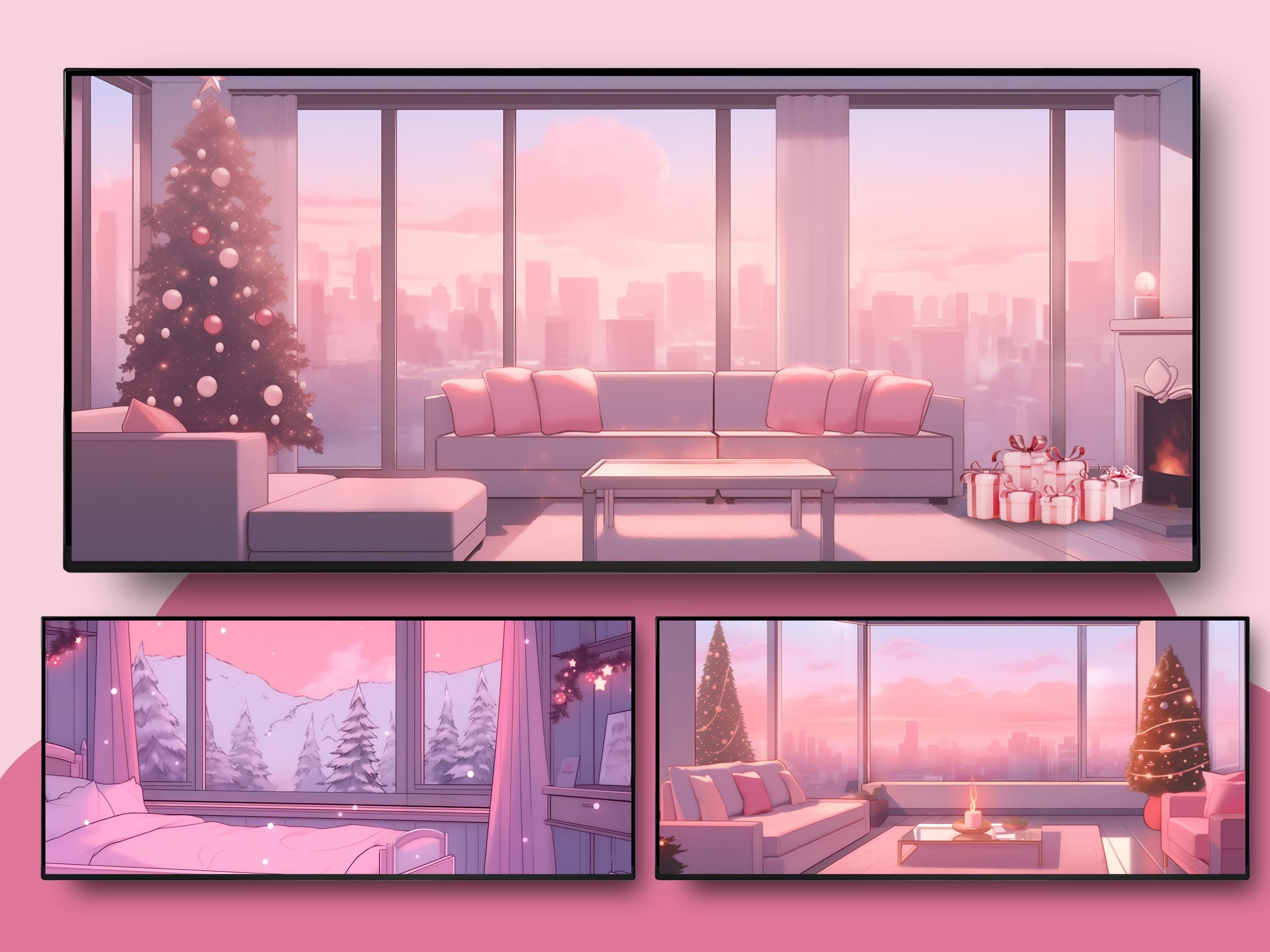 Pink Christmas Ultrawide Wallpaper Pinkmas Pastel Wallpaper Christmas ...