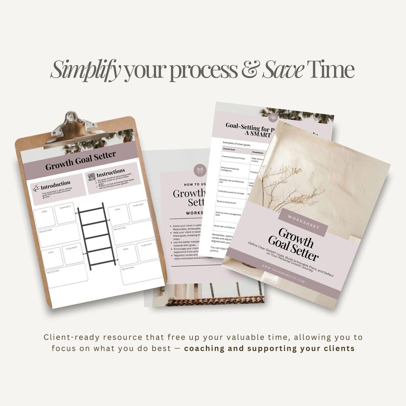 SMART Goal Setting Sheet Growth Goal Setting PDF Coaching Worksheet ...