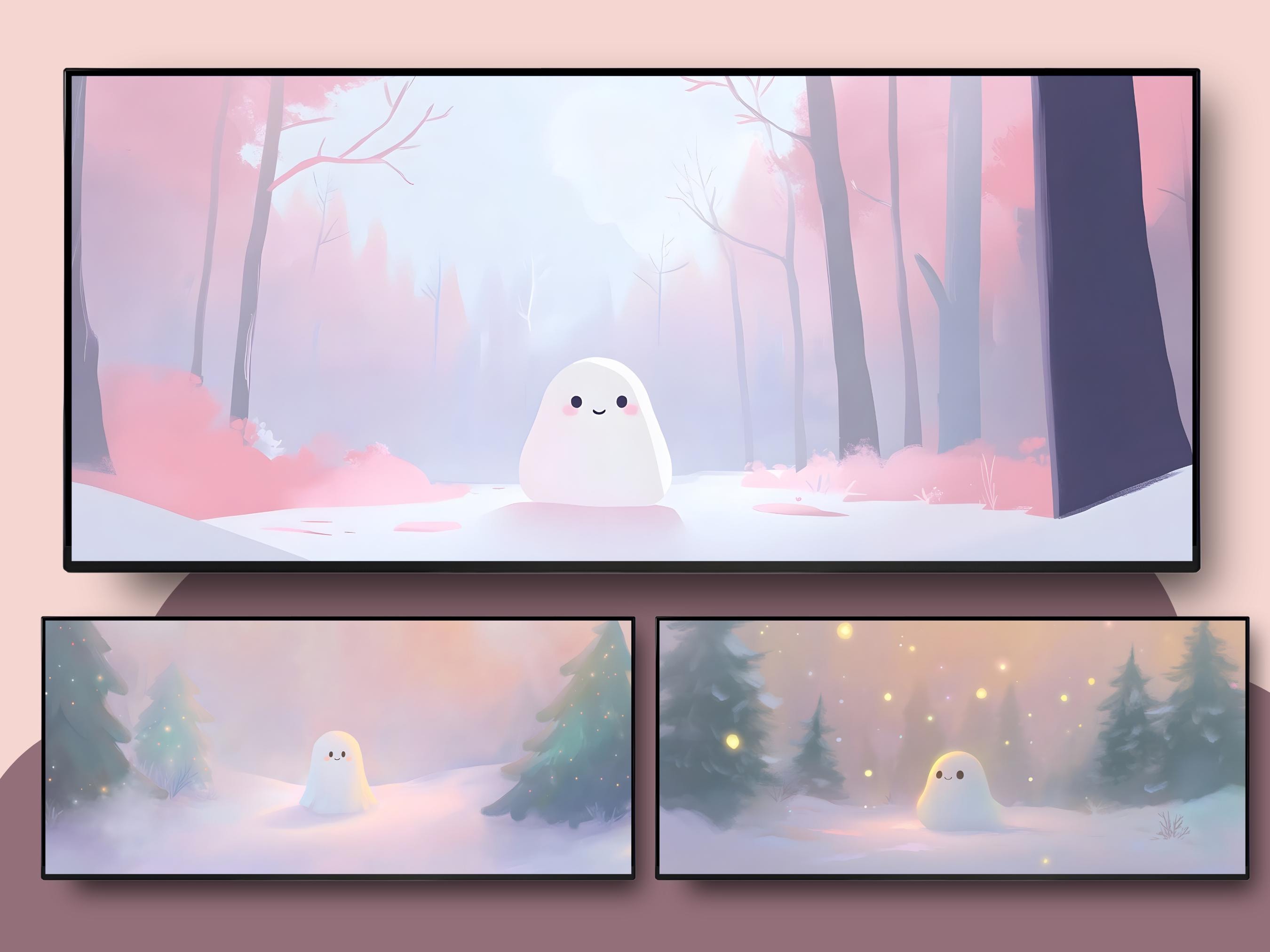 Winter Ghost Ultrawide Wallpaper Spooky Winter Christmas Wallpaper ...
