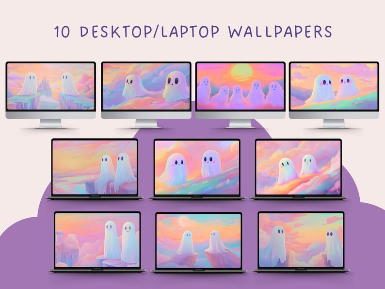 Watercolor Ghost Desktop Wallpaper Ghosts Wallpaper Halloween Wallpaper ...