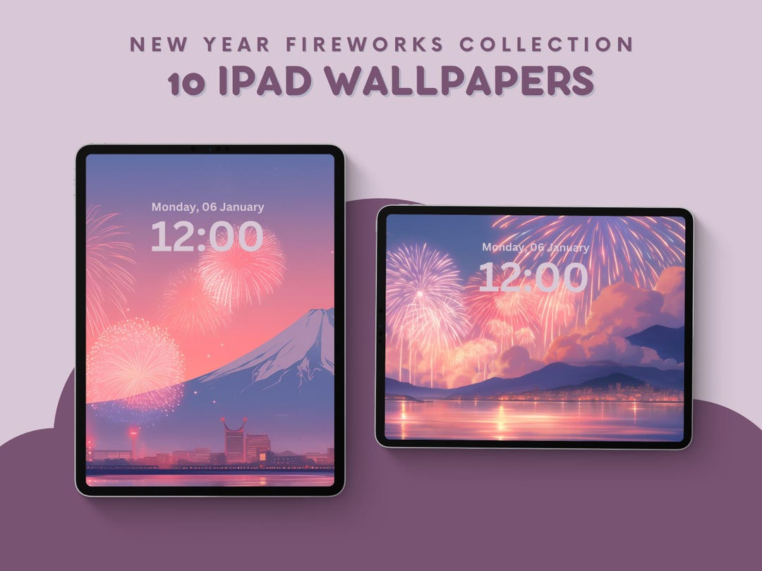 New Year Fireworks iPad Wallpaper Nye Party Wallpaper Happy 2025 ...