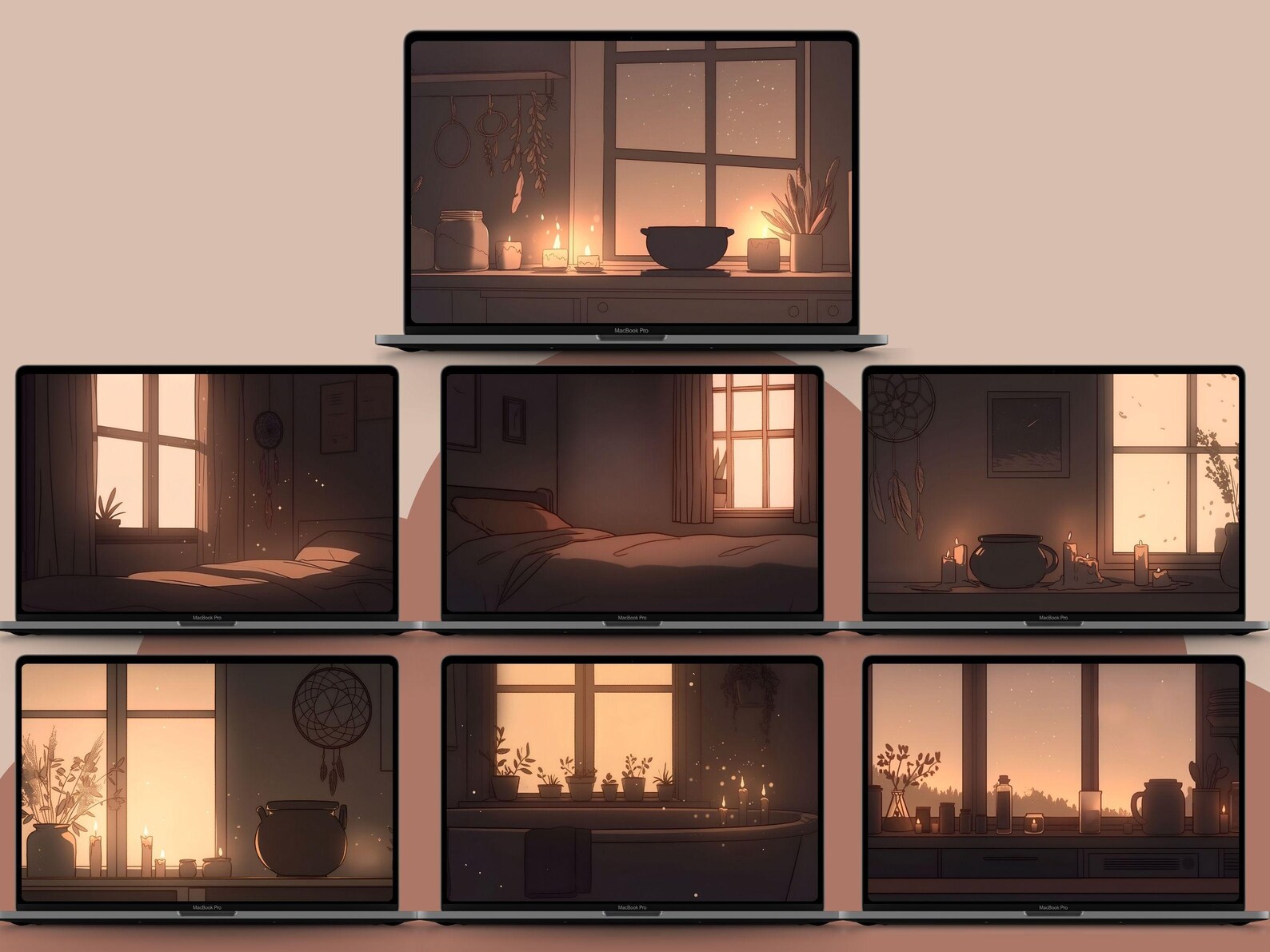 Cozy Witchcore Wallpaper Pack Aesthetic Phone Desktop and Ultrawide ...