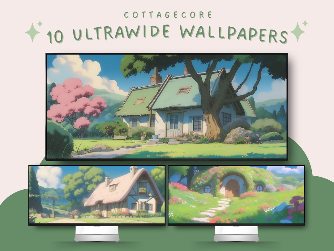 Anime Cottagecore Ultrawide Wallpaper Vintage Countryside Anime ...