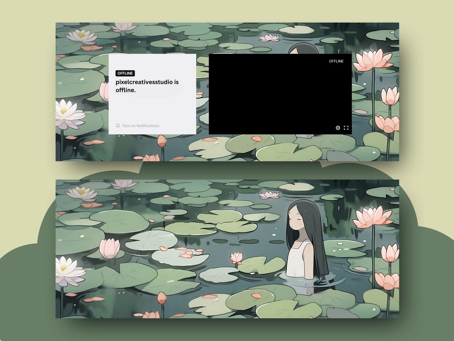 Matcha Green Twitch Banners Cozy Twitch Banner Twitch Stream Banner ...